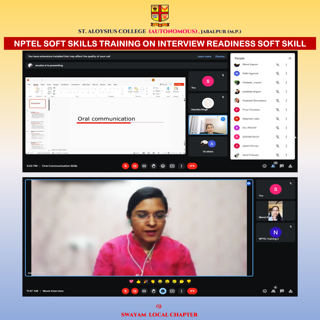 SWAYAM-NPTEL – St. Aloysius' College (Autonomous), Jabalpur